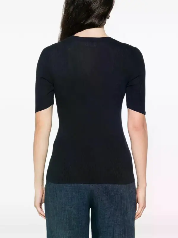 P.a.r.o.s.h Ribbed Short-sleeve T-shirt - Blue