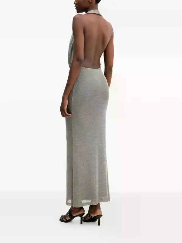 Bardot Halter-neck Maxi Dress