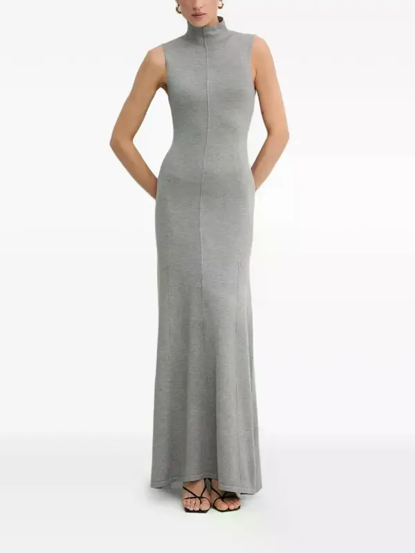Bardot Astoria High-Neck Maxi Dress - Grey