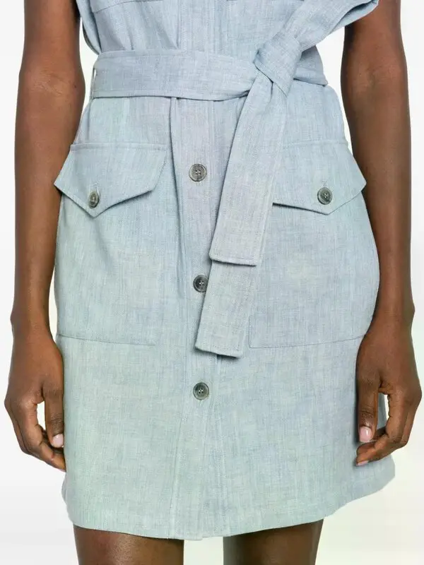 P.a.r.o.s.h Sleeveless Belted Shirt Dress