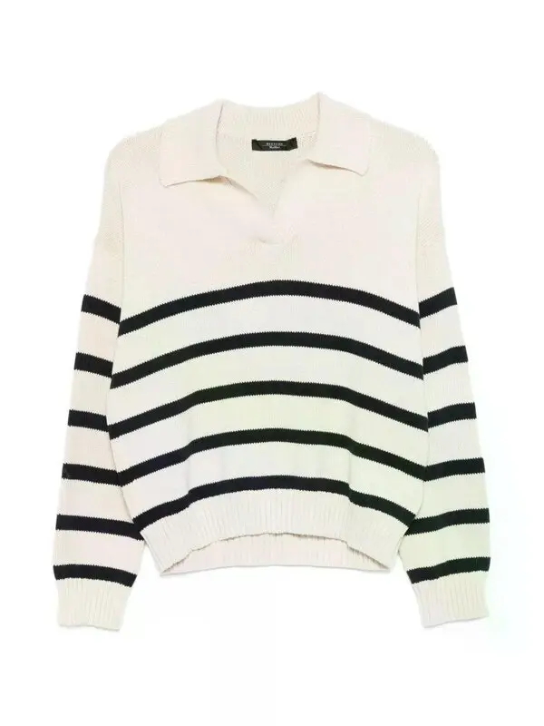 Max Mara Long-sleeve Striped Sweater - Neutrals