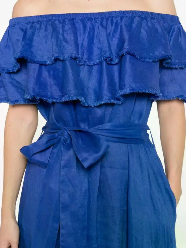 P.a.r.o.s.h Tie-belt Maxi Dress - Blue