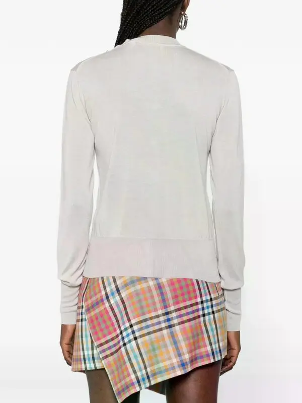 VIVIENNE WESTWOOD Logo-detail Buttoned Cardigan - Grey