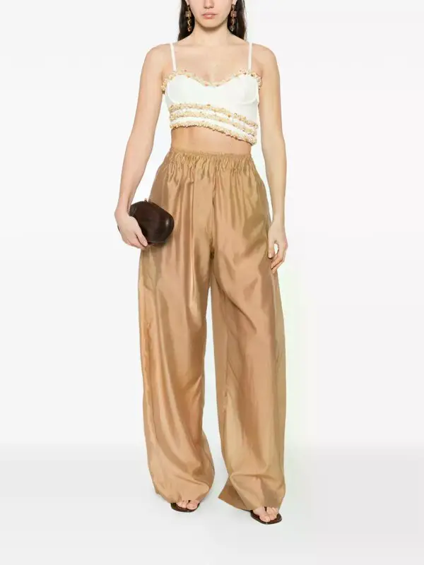 PatBO Embellished Crop Top - Neutrals