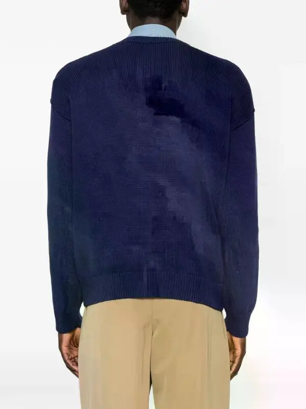 A.p.c. Logo-detail Crew-neck Sweater - Blue