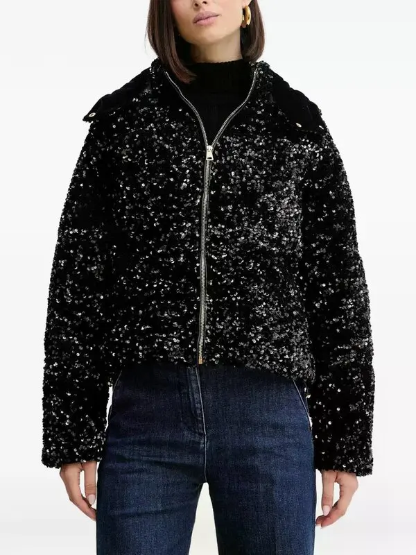 FRACOMINA Sequin-embellished Zip-up Jacket