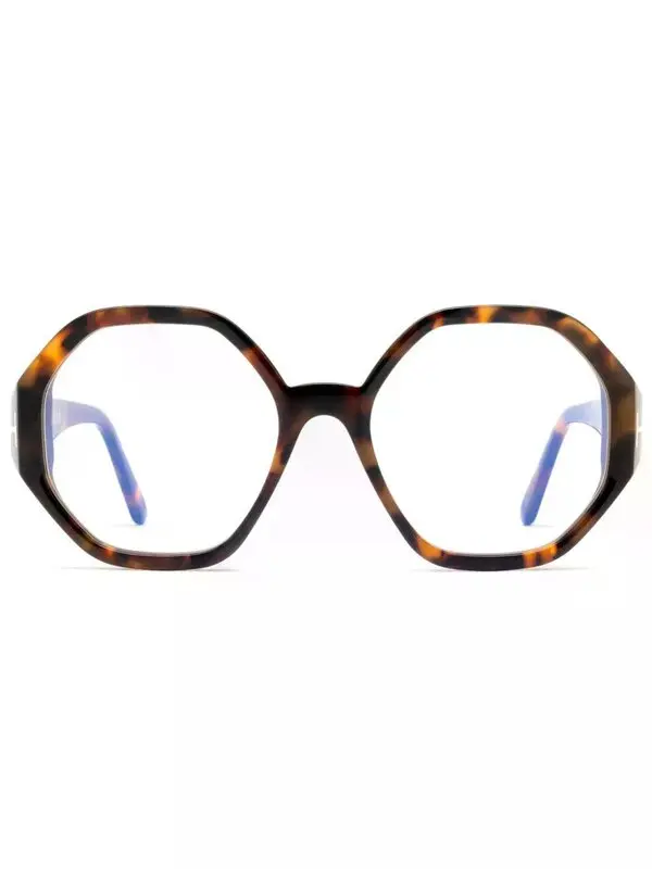 TOM FORD Hexagon-frame Eyeglasses - Brown