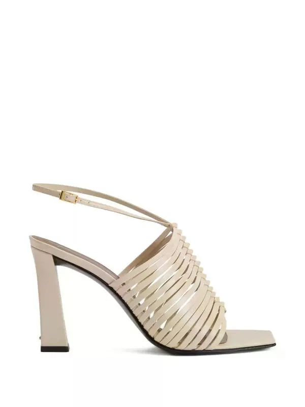GIUSEPPE ZANOTTI Jane Square-toe Sandals - Neutrals
