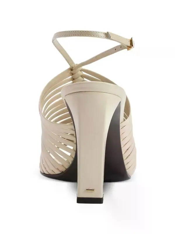 GIUSEPPE ZANOTTI Jane Square-toe Sandals - Neutrals