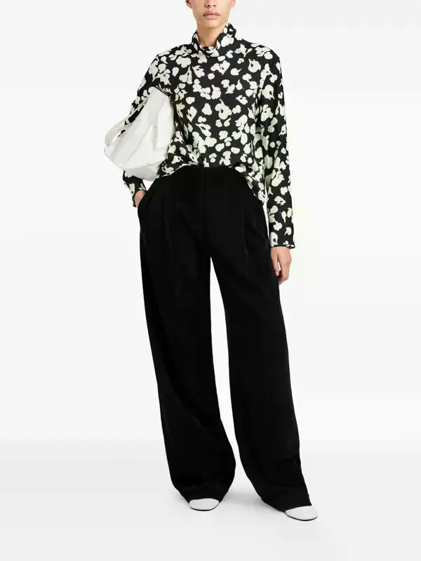 Proenza Schouler White Label Ansel Floral-print Blouse - Black
