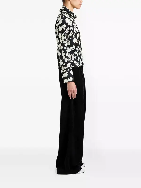 Proenza Schouler White Label Ansel Floral-print Blouse - Black