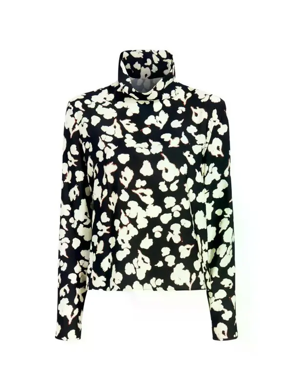 Proenza Schouler White Label Ansel Floral-print Blouse - Black