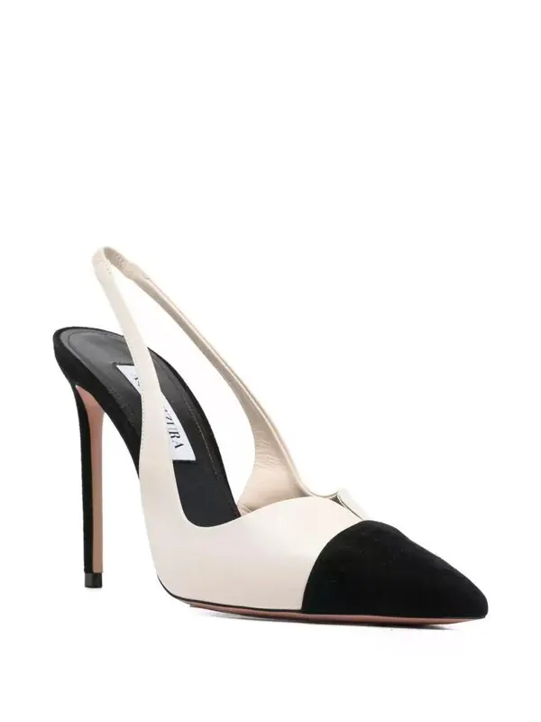 AQUAZZURA Gia Two-tone Sling Pumps