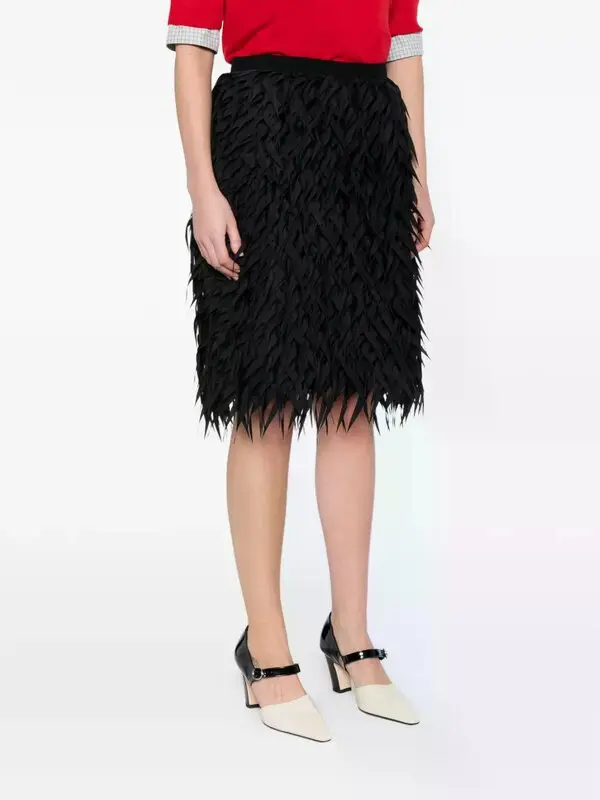 N°21 Fringe-embellished Midi Skirt