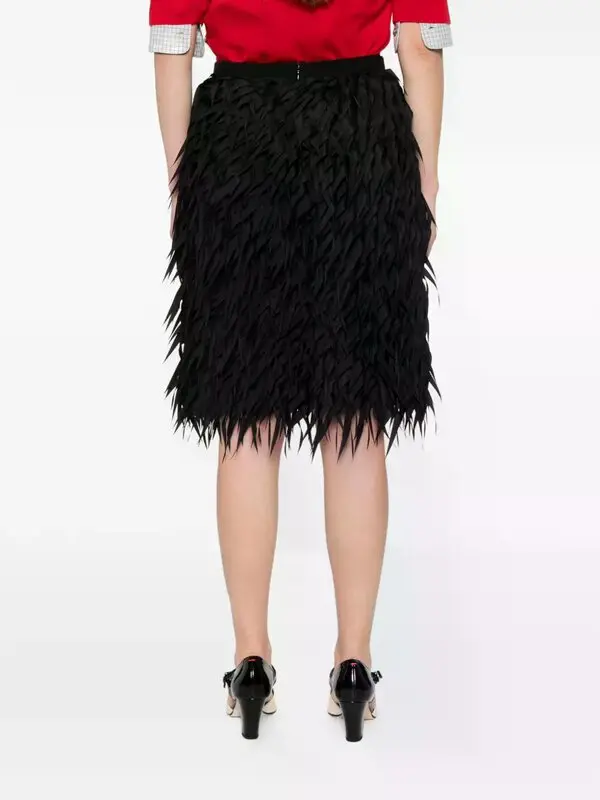 N°21 Fringe-embellished Midi Skirt