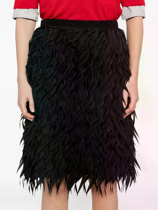 N°21 Fringe-embellished Midi Skirt