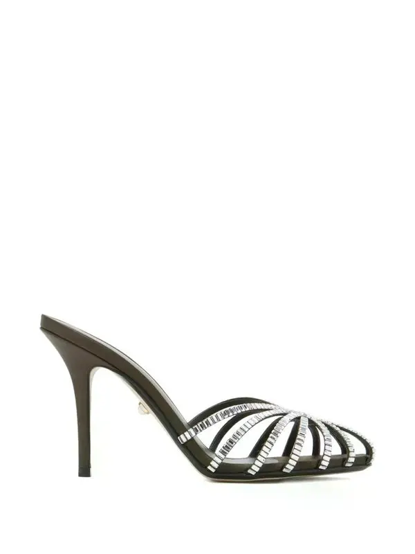 ALEVI MILANO Emily Crystal-embellished Heeled Sandals - Green