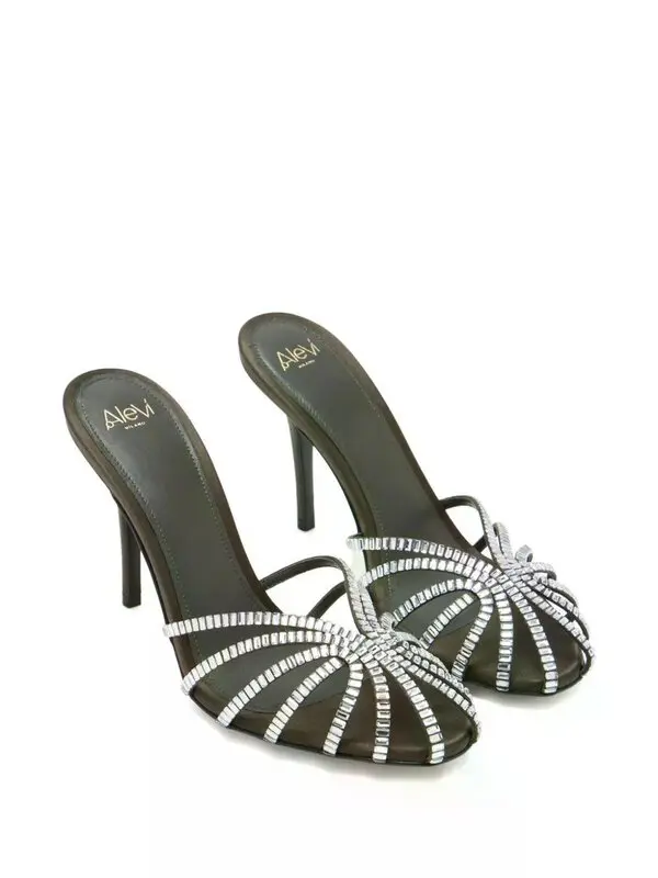 ALEVI MILANO Emily Crystal-embellished Heeled Sandals - Green