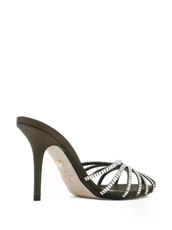 ALEVI MILANO Emily Crystal-embellished Heeled Sandals - Green