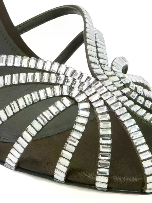 ALEVI MILANO Emily Crystal-embellished Heeled Sandals - Green