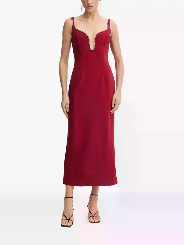 Bardot Embellished-trim Midi Dress