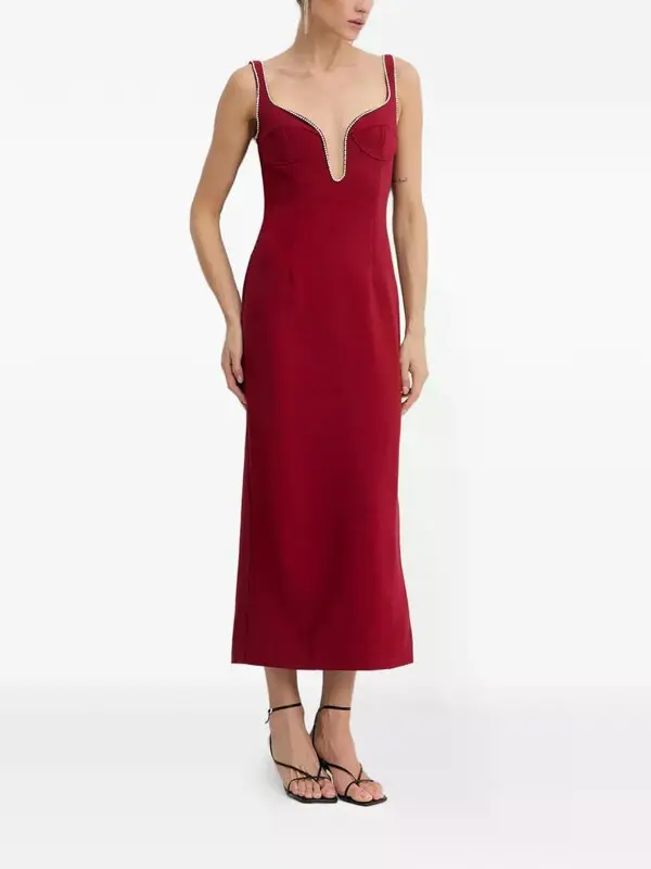 Bardot Embellished-trim Midi Dress