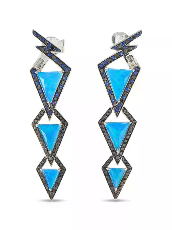 Stephen Webster Opal & Sapphire Earrings - Silver