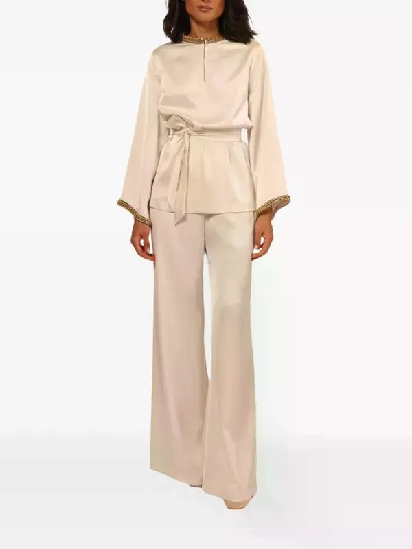 BARUNI Flared-sleeves Blouse And Trousers Set