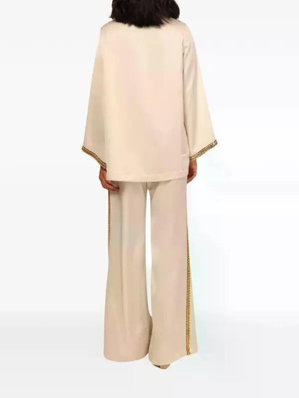 BARUNI Flared-sleeves Blouse And Trousers Set