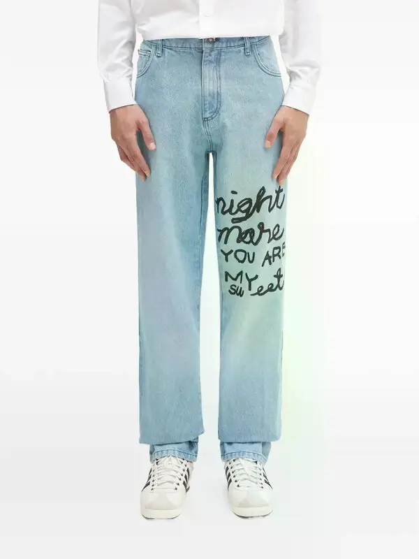 SKY HIGH FARM WORKWEAR Printed Straight Leg Jeans