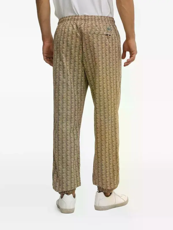 Lacoste Geometric-print Track Pants - Neutrals