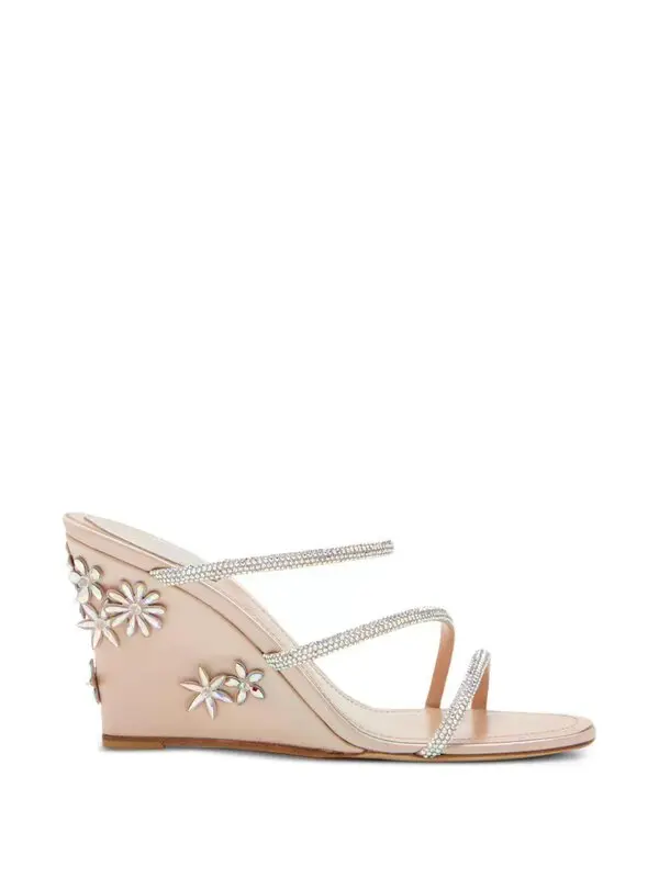 Rene Caovilla Eva Floral Wedge Sandals