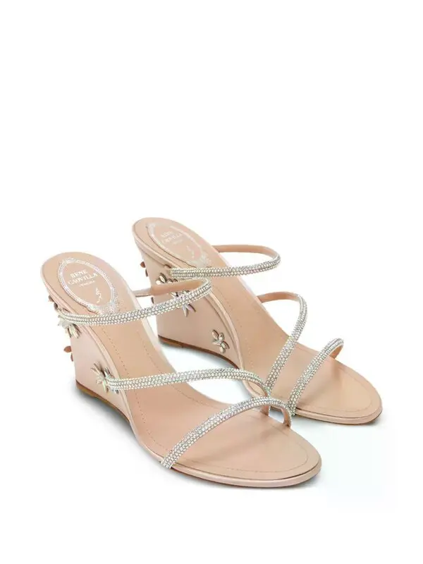 Rene Caovilla Eva Floral Wedge Sandals