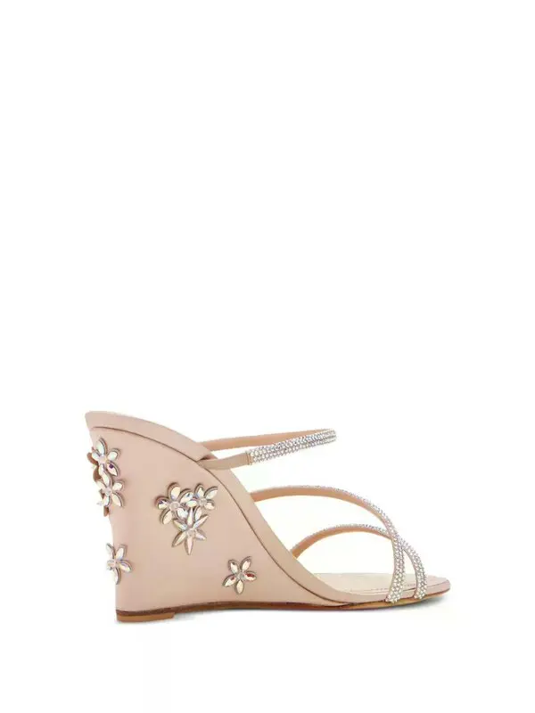 Rene Caovilla Eva Floral Wedge Sandals