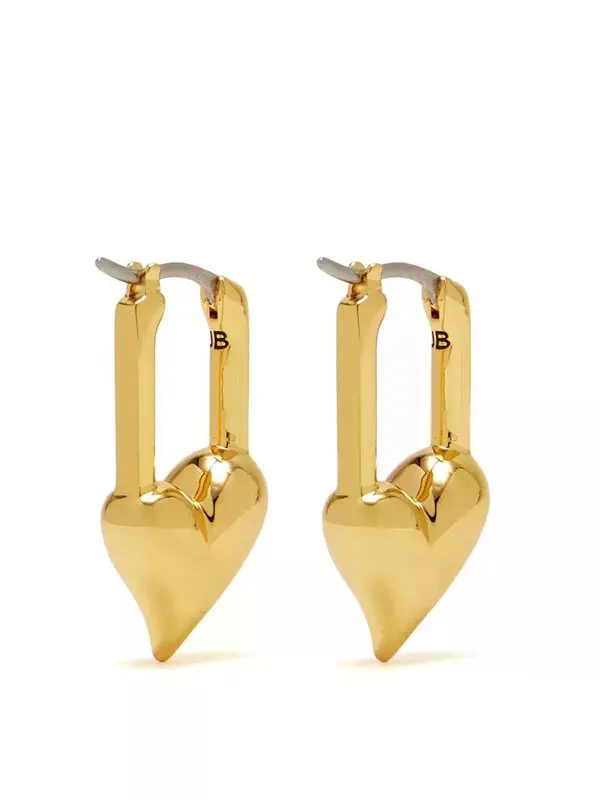 Jenny Bird Padlock Heart Drop Earrings