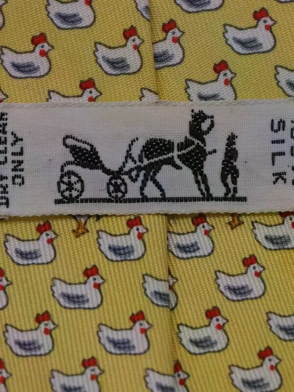 Hermès Rooster-print Neck Tie