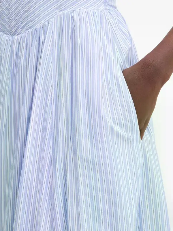 Bardot Striped Strapless Midi Dress