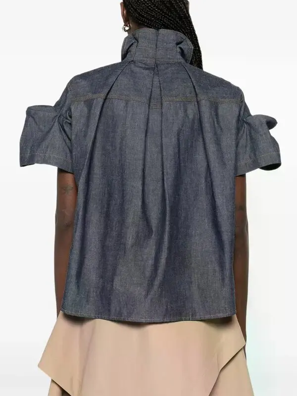 Sacai Puff-sleeved Denim Shirt