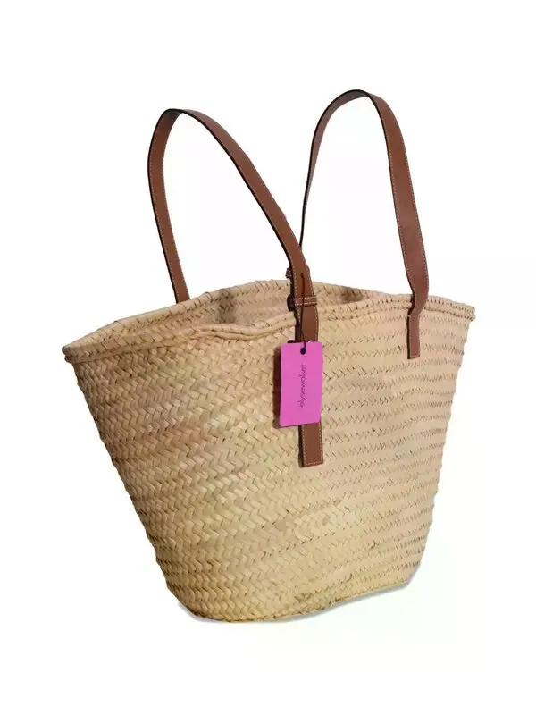 Loewe Large Anagram Raffia Basket Tote Bag