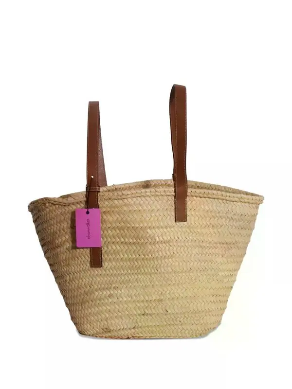 Loewe Large Anagram Raffia Basket Tote Bag