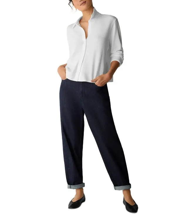 Eileen Fisher Cotton Stretch Denim Ankle Lantern Pants