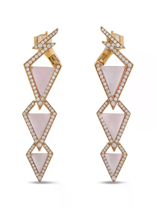 Stephen Webster Diamond And Quartz Dangle Earrings - Gold