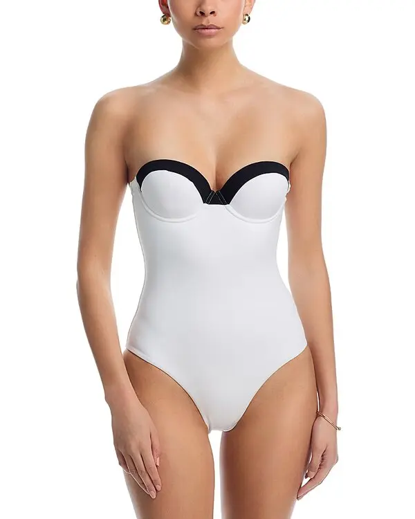 JETS Bandeau One Piece Swimsuit - White