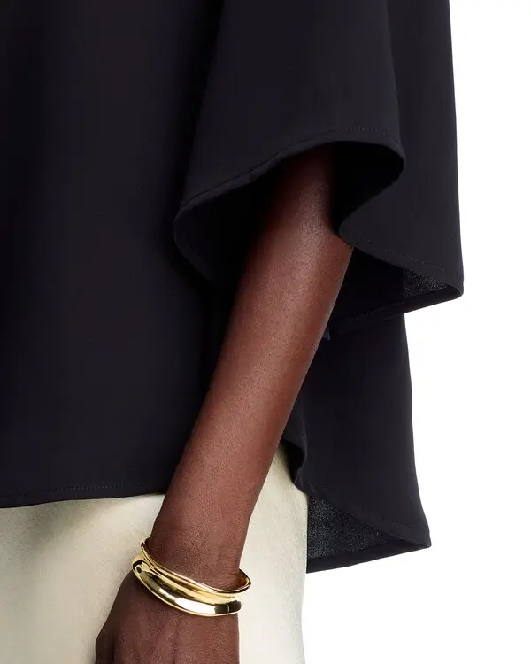 Caroline Rose Matte Crepe Crescent Top