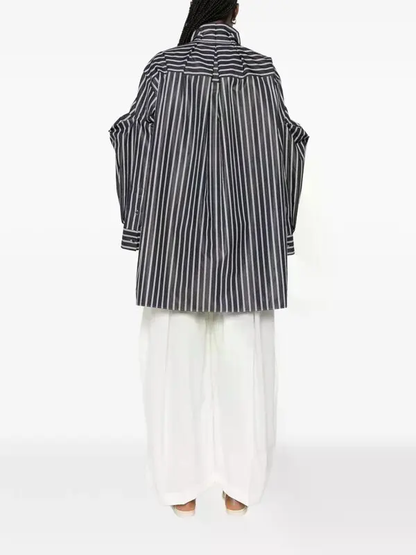 Sacai Striped Ruffled Shirt