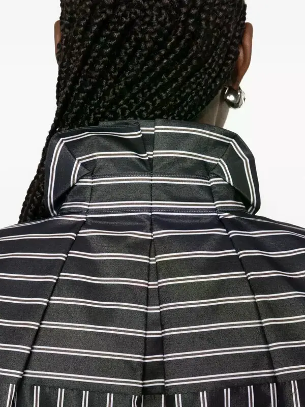 Sacai Striped Ruffled Shirt