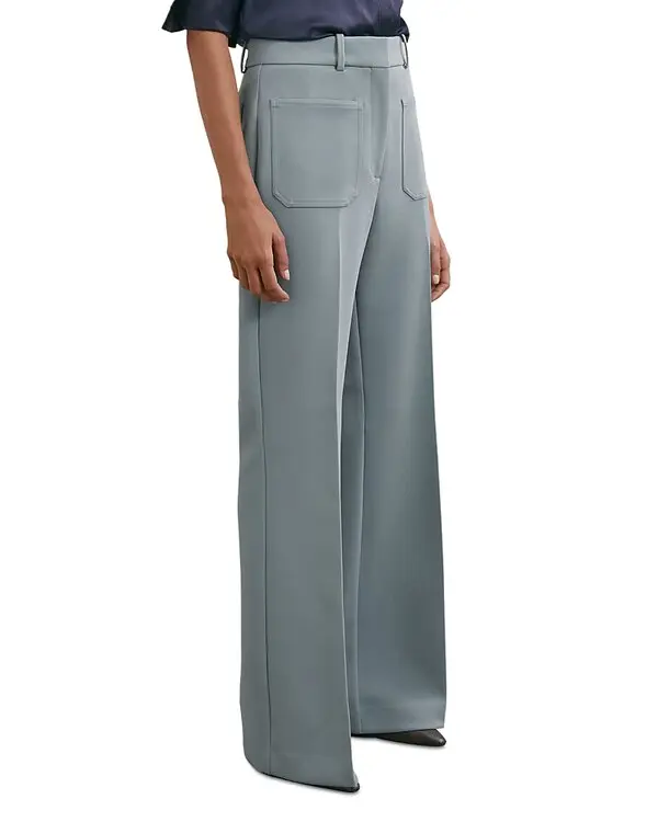 REISS Priya Flare Pants - Blue