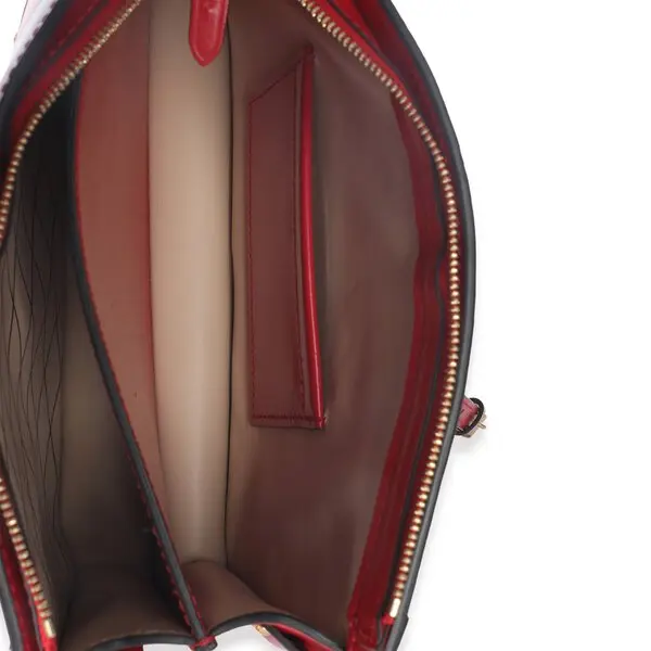 LOUIS VUITTON Cherry Monogram Vernis Trunk Clutch - Red