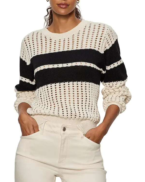Sanctuary Sporty Openwork Sweater - Collagen