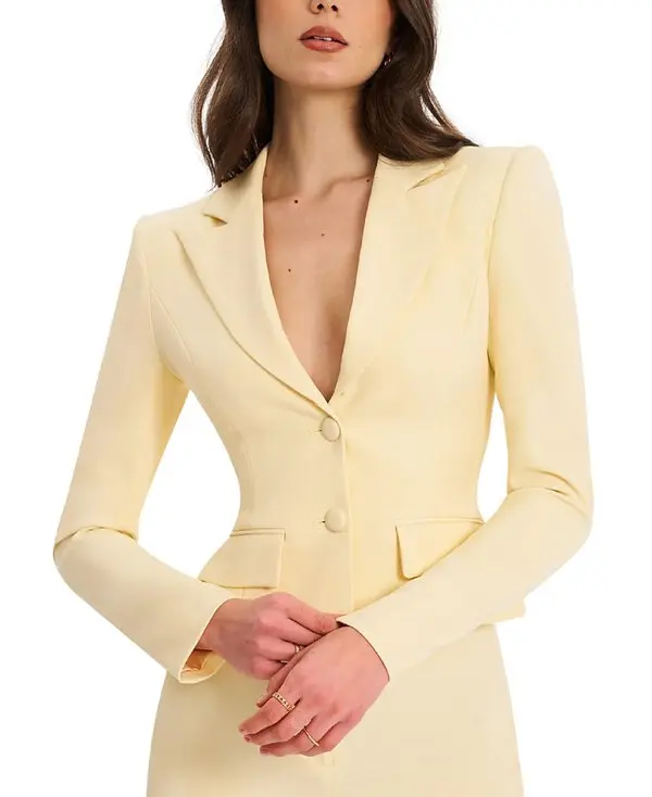 MISS CIRCLE NEW YORK Quinne Business Casual Slim-fit Blazer - Yellow